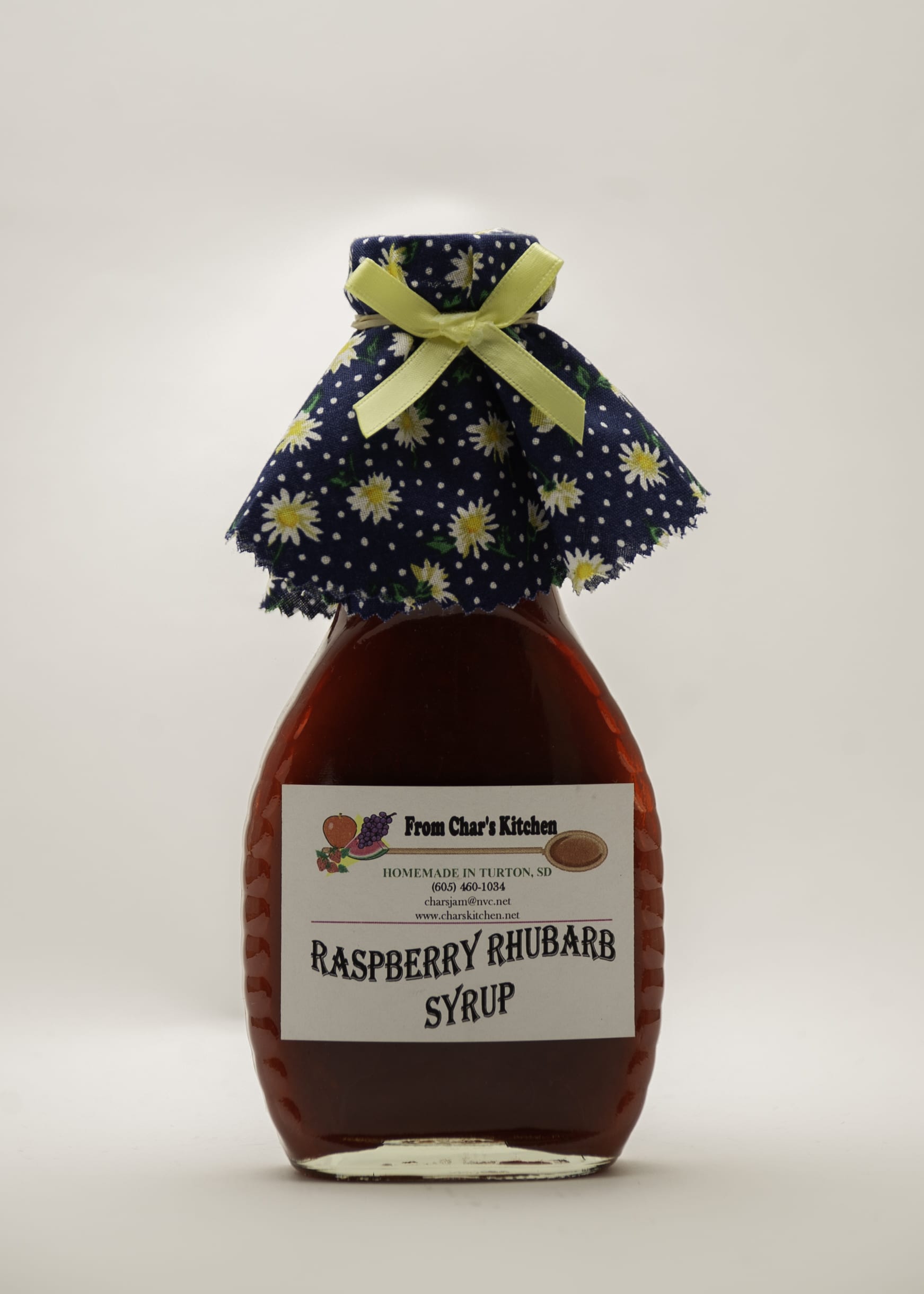 Raspberry Rhubarb Syrup - 10 oz - South Dakota Popcorn Company